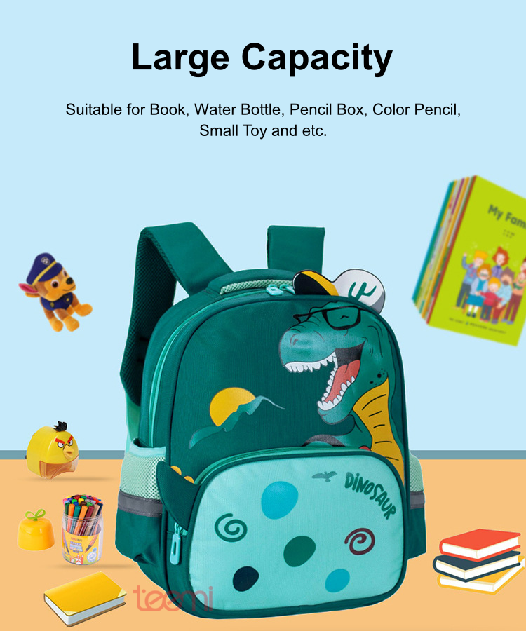 TEEMI 37cm Kids Kindergarten School Bag Dinosaur Printing Preschool ...