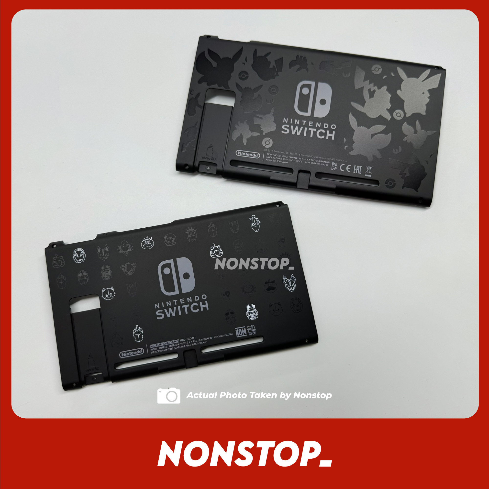 Nintendo Switch v1/v2 Back Cover Replacement Rear Panel Housing Shell ...