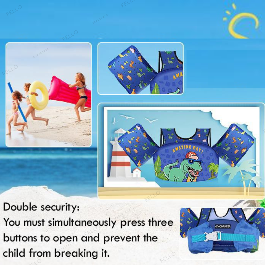 🇲🇾Kid Inflatable Swimming Arm Chest Float Vest Tube Sleeve Ring Safety ...
