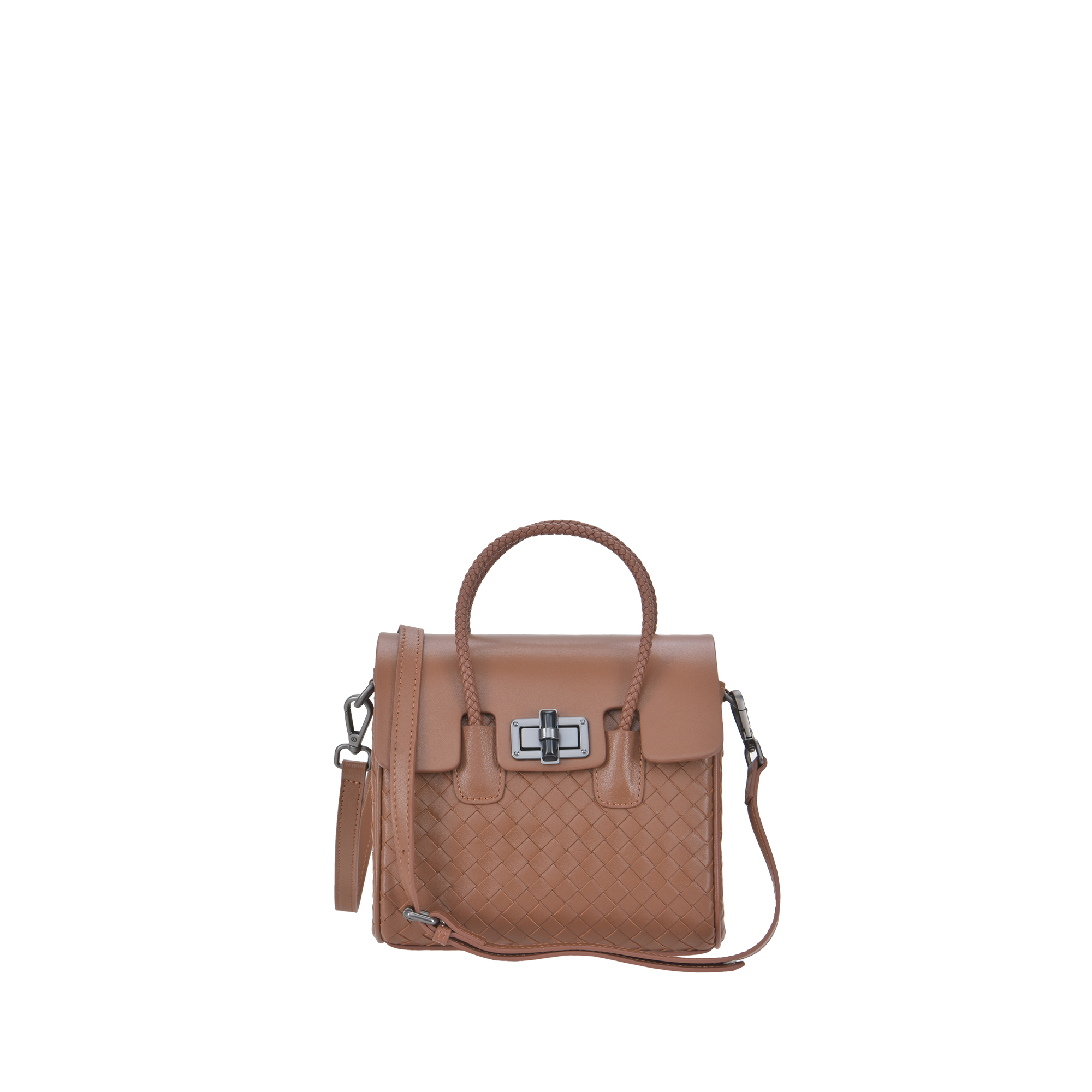 ESFOLAR Genuine Leather Lamb Skin Braided Leather Mini Crossbody Sling ...