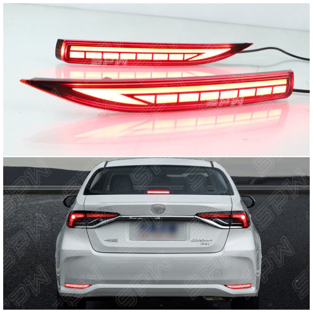 Toyota Corolla Altis (2019-2025) Rear Bumper Reflector LED Reflector ...