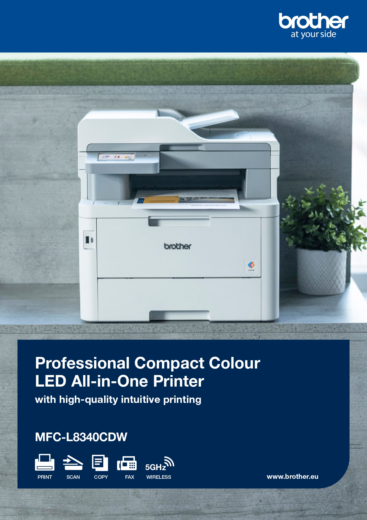 Brother Color LED Laserjet A4 4in1 Wireless Printer MFC-L8340CDW | ADF & Duplex Print | Shopee ...