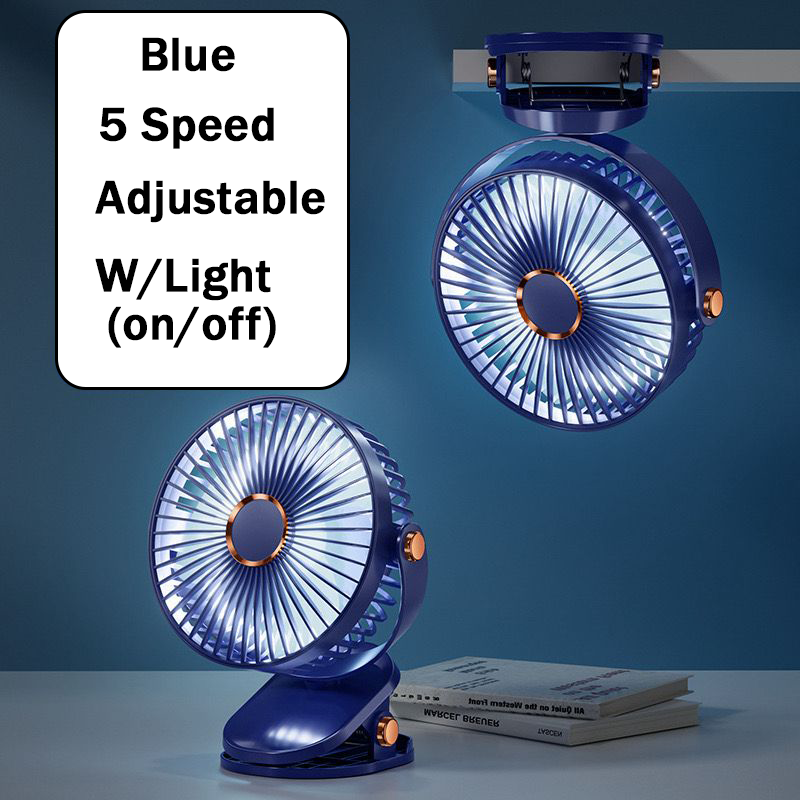 720° Spin Kipas Mini 5 Speed Clip Fan Mini Fan Portable Fan Table Fan ...