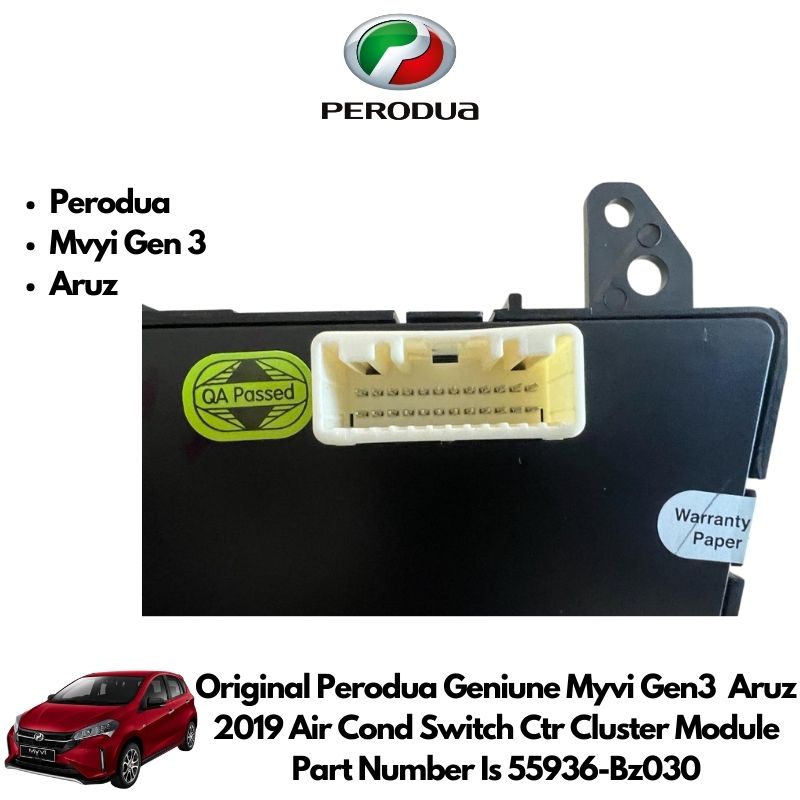 Original Perodua Geniune Myvi Gen3 Aruz 2018-2022 Air Cond SwitchCtr Cluster Module 55936-Bz030 ...