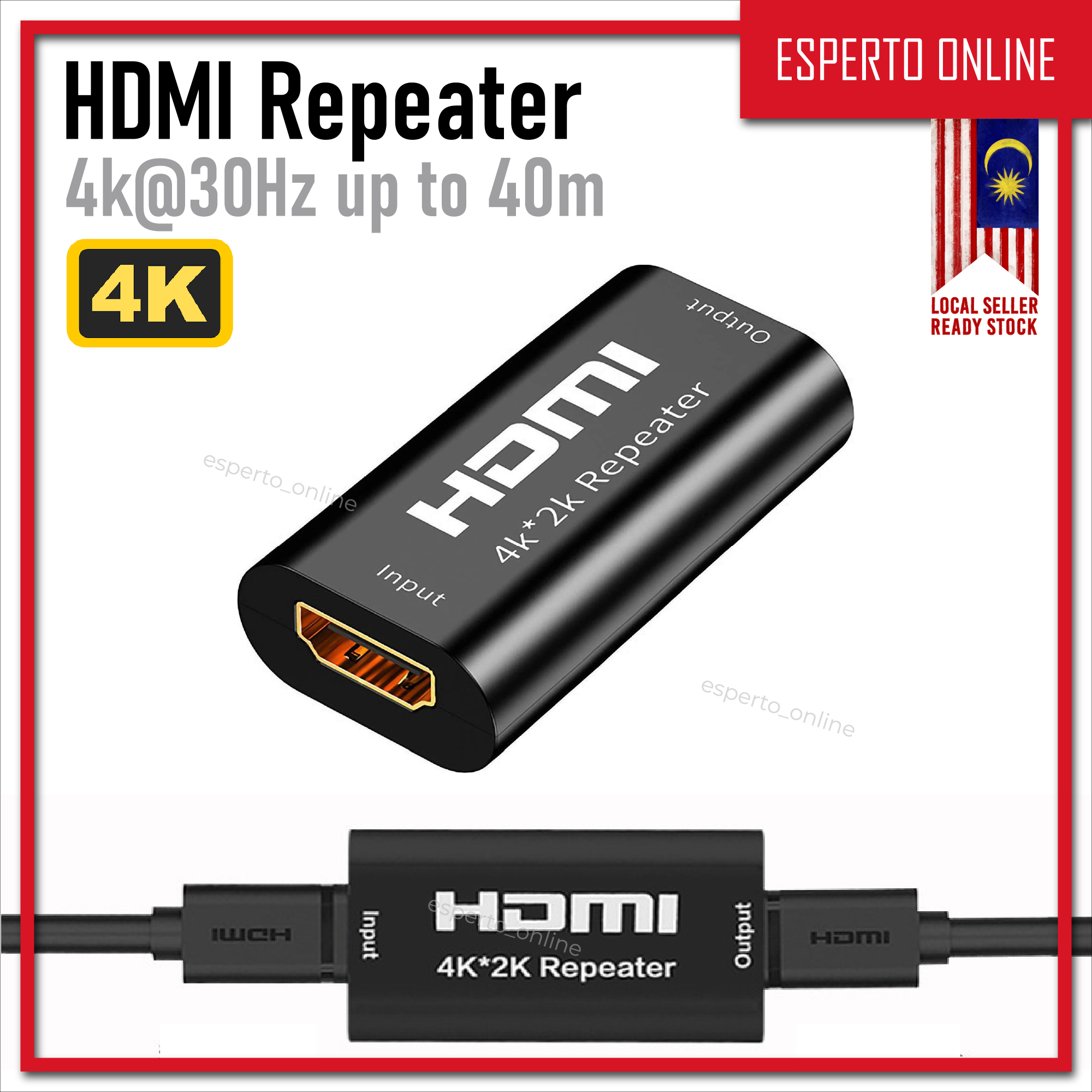 𝟐𝟒𝐡𝐫 𝐒𝐡𝐢𝐩 📦 HDMI Repeater 4K UHD 1080 Extender Female-to-Female ...