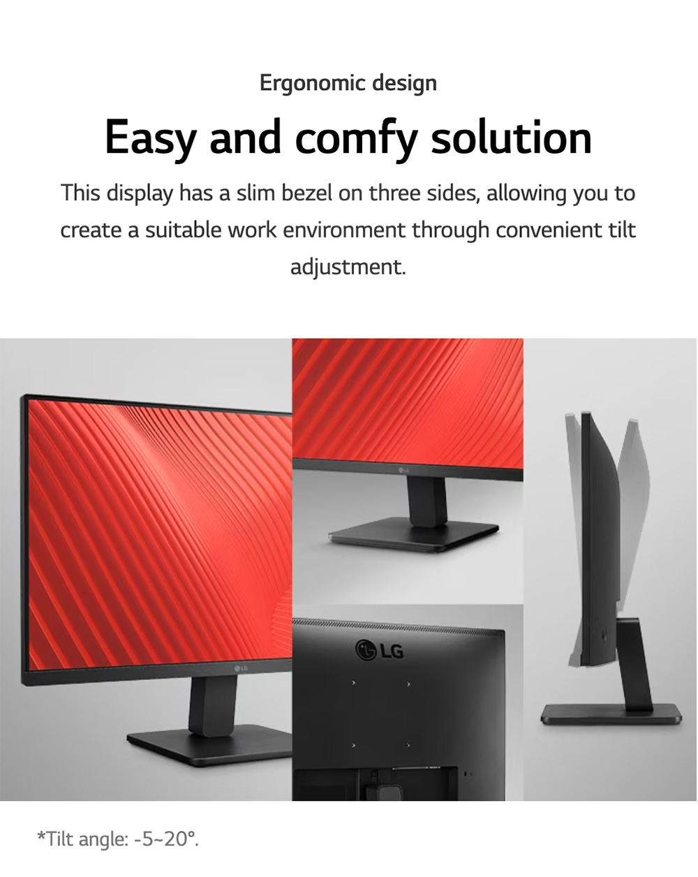 LG 24" 24MR400 IPS FHD AMD FreeSync™ 100Hz 5ms 3-Side Borderless ...