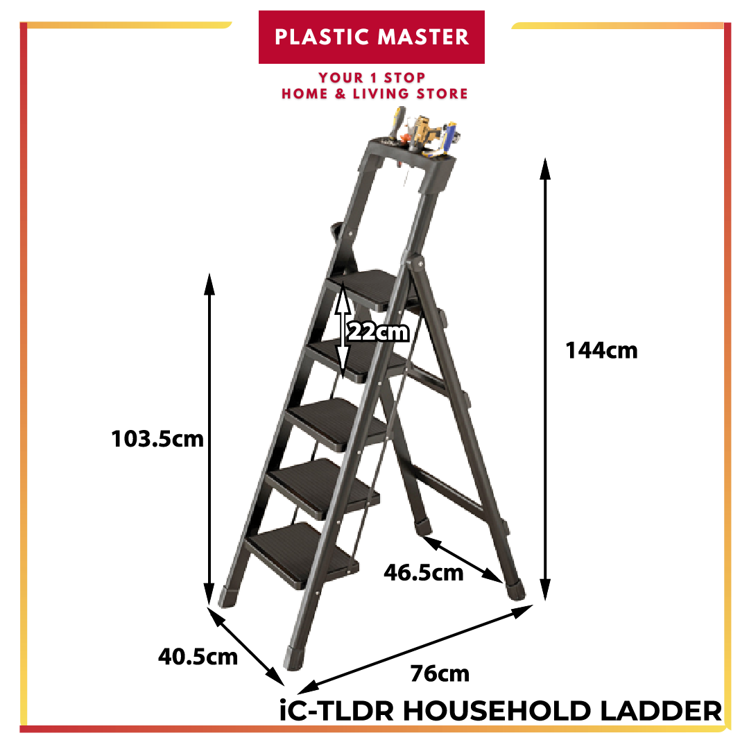 4/5/6 Tier Foldable Household Ladder Folding Ladder Herringbone ...