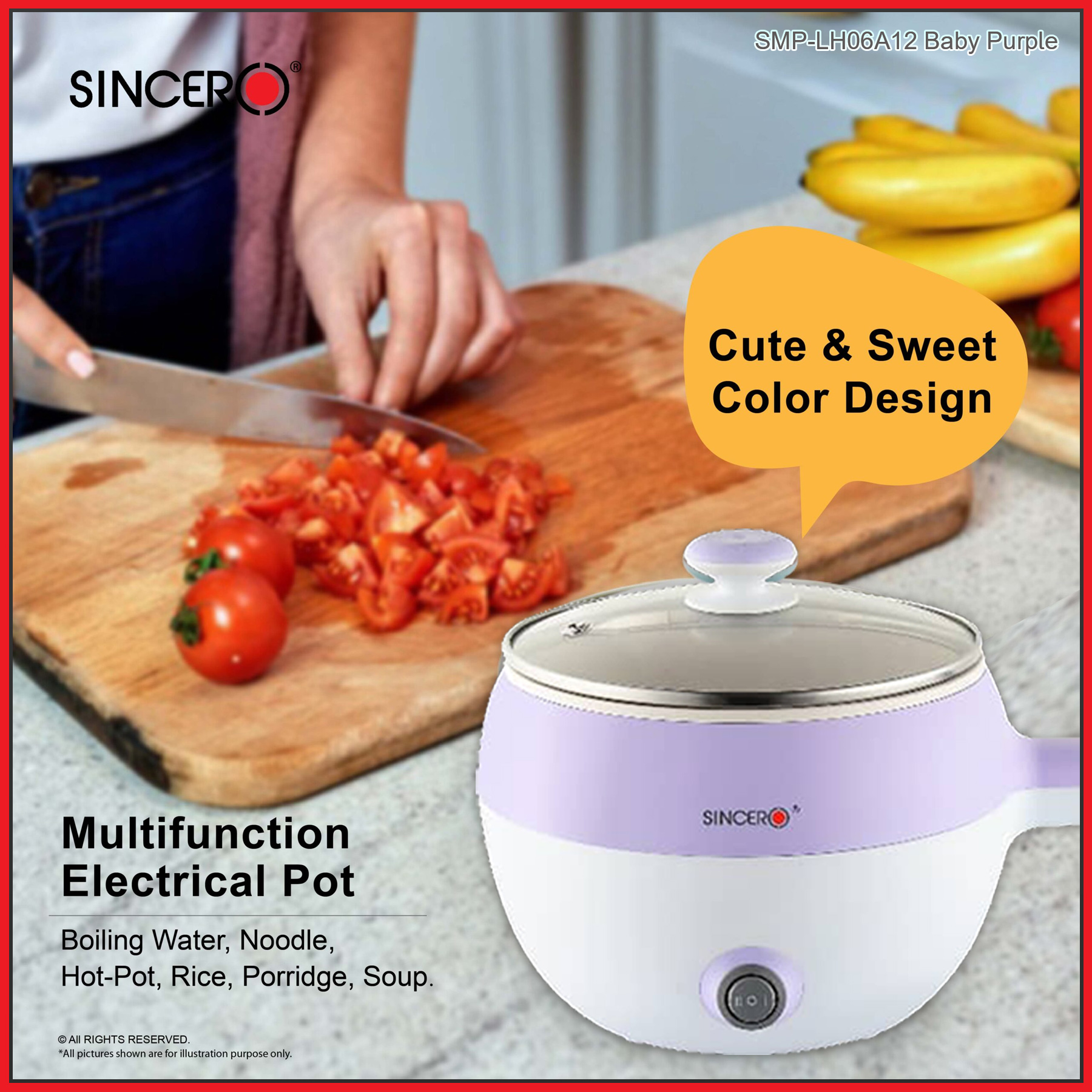 Sincero Multi Cooker SMP-LH06A12 Multifunction Electrical Pot | Shopee ...