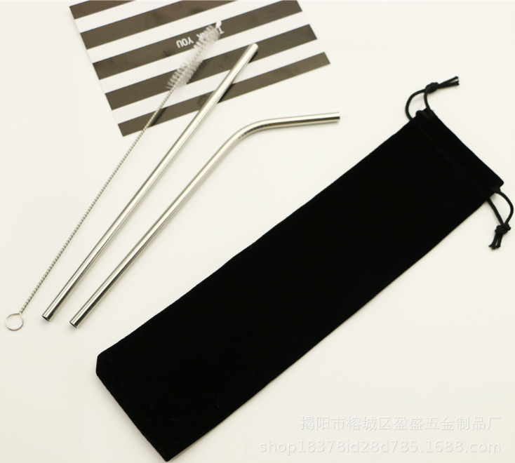 5 Pcs Straw Set 304 Stainless Steel Straws Drinking Straws Straight ...