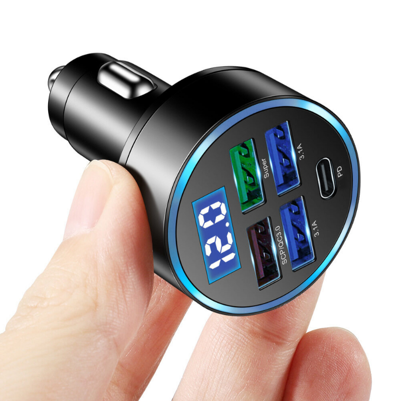 5 in 1 Car Charger Super Fast Charging PD Quick Charge Cable for Phone ...