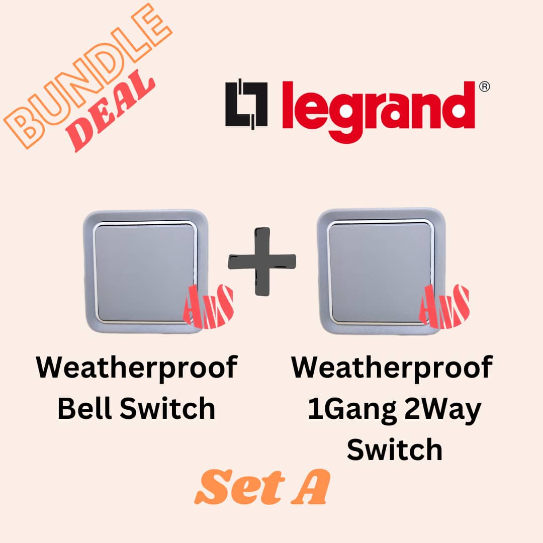 Bundle Deal - Legrand Weatherproof Bell Switch with Cover, 1Gang 2Way ...