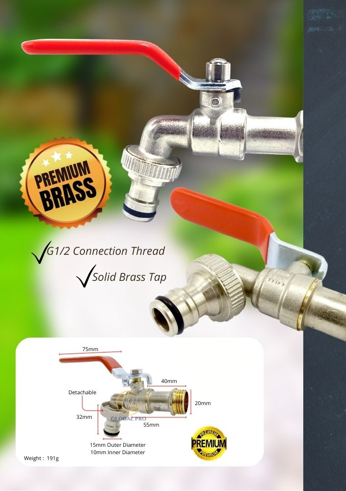 1/2" Kepala Paip Water Pipe Paip Air Pili Air Washing Machine Garden ...