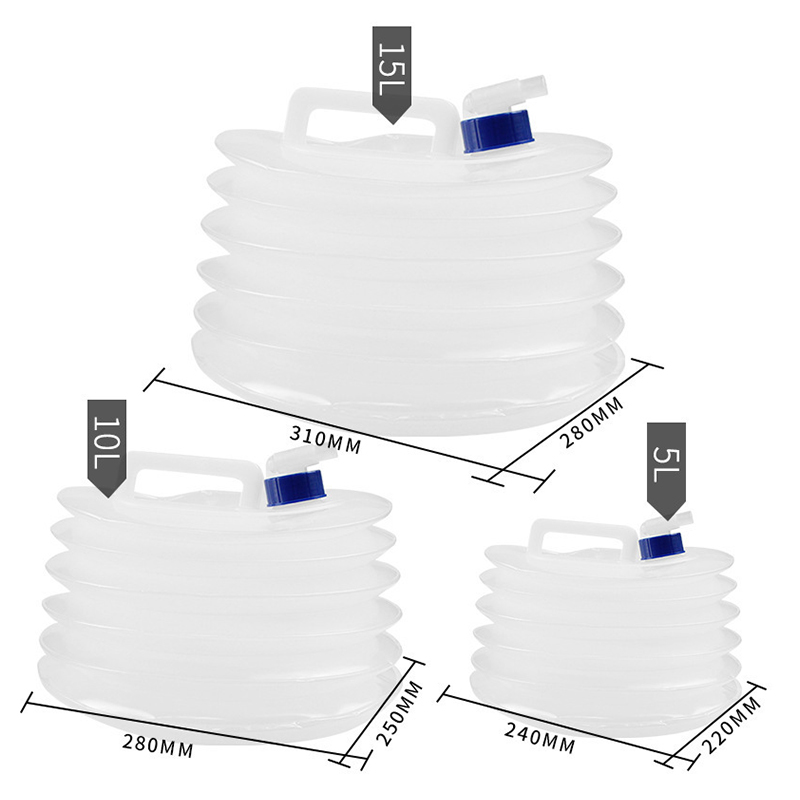 5L-15L Collapsible Outdoor Water Container Collapsible Water Bag Foldable Water Storage Bottle ...