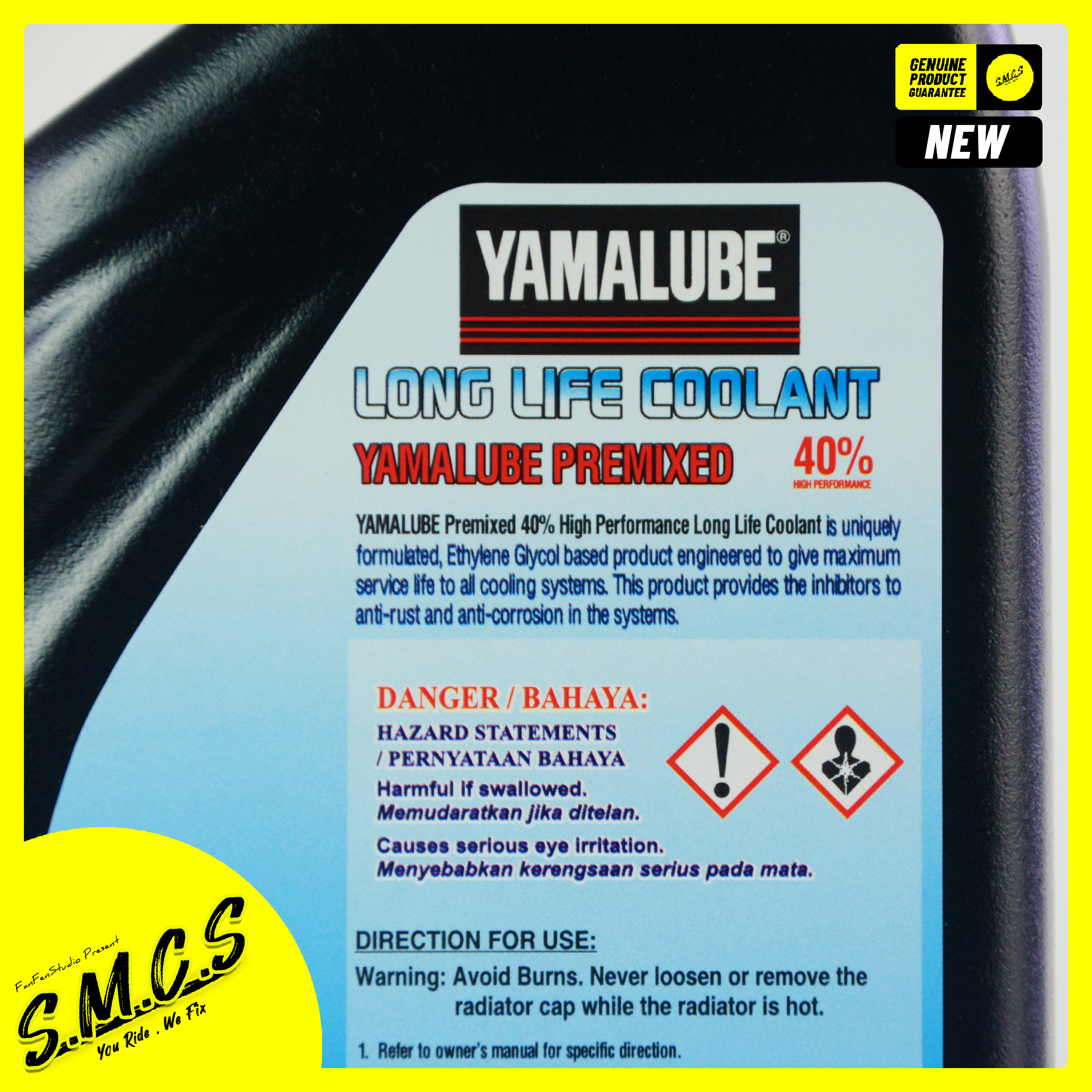 YAMALUBE COOLANT LONG LIFE PRE-MIXED (1L) Antifreeze READY TO USE ...