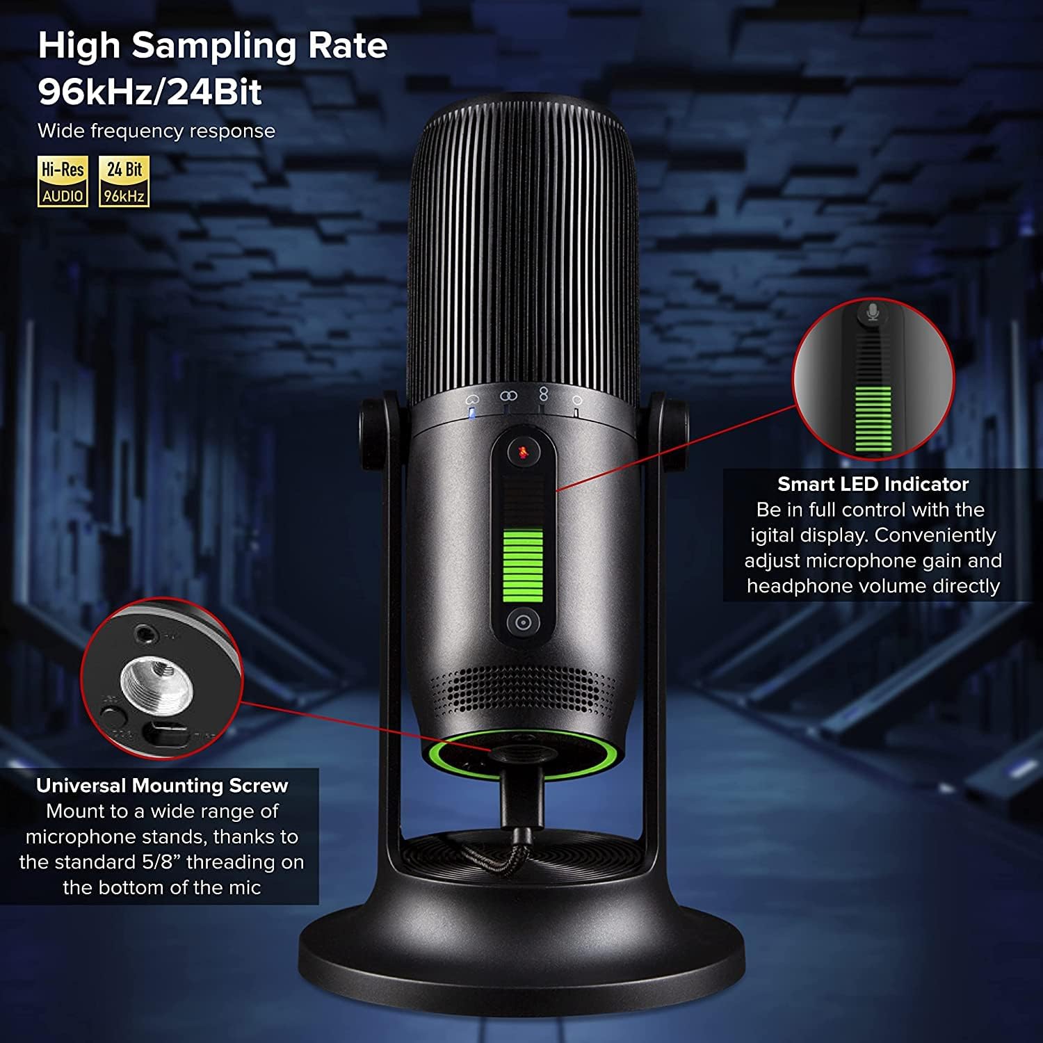 Thronmax Gaming Microphone MDrill One Pro M2P Condenser Microphone with ...