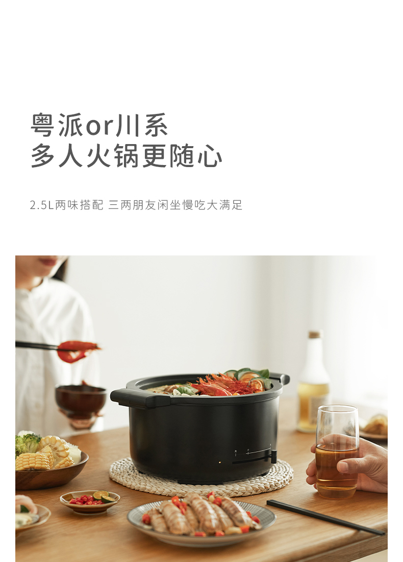 Olayks Electric Detachable Cooker Dual Side Steamboat Hotpot Cooker 2.5L 多功能分体式电火锅 鸳鸯火锅 电煮锅 1 ...
