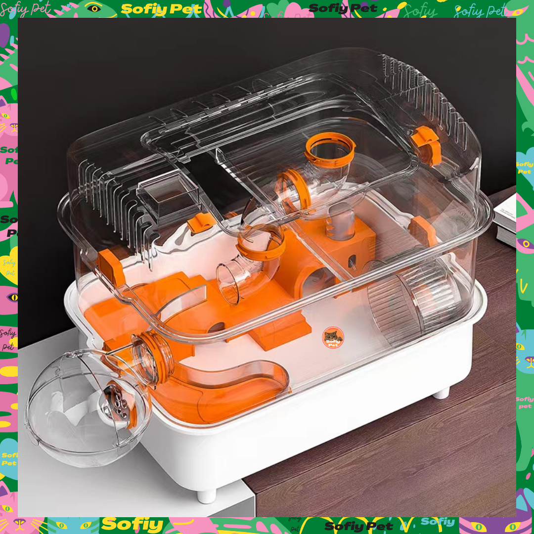 Castle Transparent Premium Hamster Cage Habitats Acrylic toys modern ...