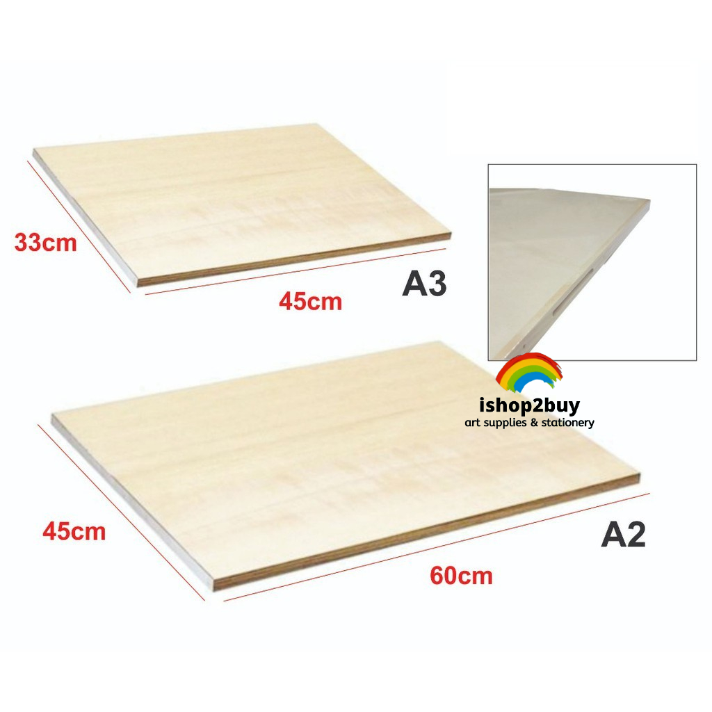 A2 Wood Drawing Board A3 Drawing Board T Ruler 60cm Slot Hole T Square ...