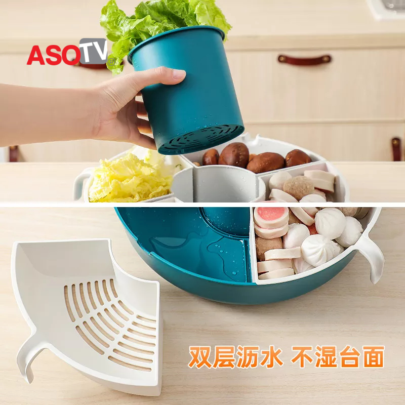 ASOTV® Rotatable Steamboat Bowl Drainer Container 0231 Steamboat ...