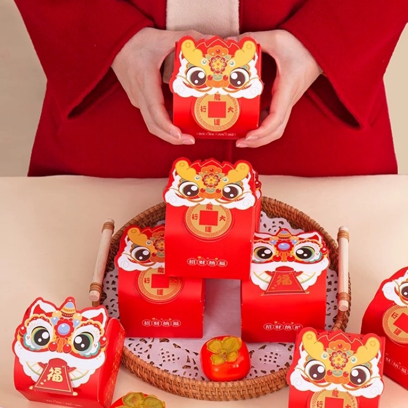 [NEW] Mini CNY Cookies Gift Box 蛇年新年包装盒 新年包装盒春节过年饼干盒 Chinese New Year ...