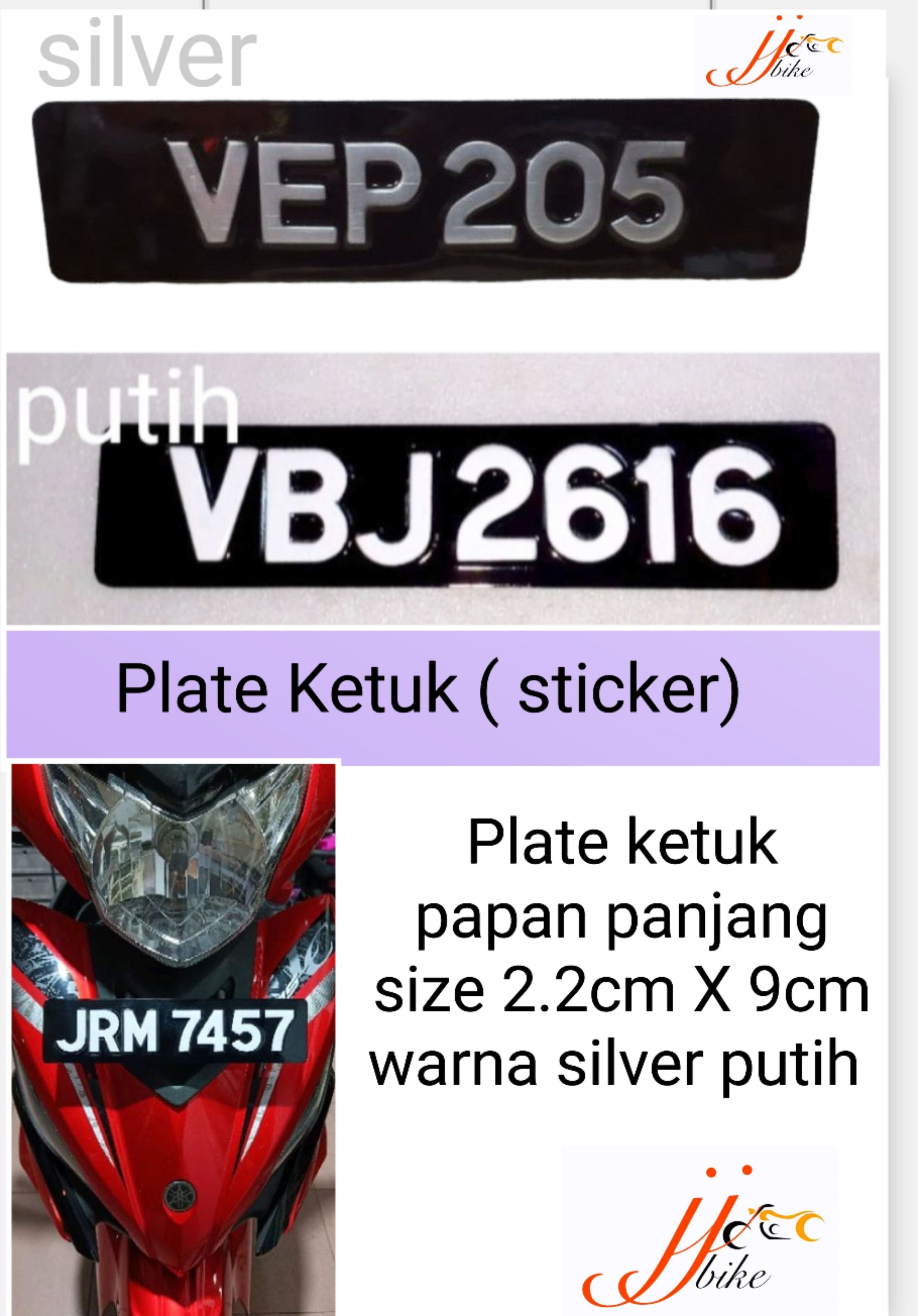 NUMBER PLATE MOTOR PLAT KETUK sticker/NUMBER PLATE KETUK sticker PLATE ...