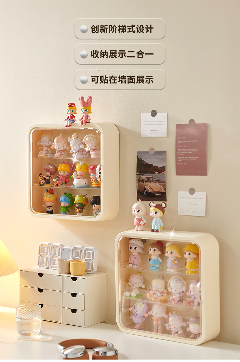 Wall Mounted Popmart Graphic Display Cabinet Blind Box Display Rack Toy ...