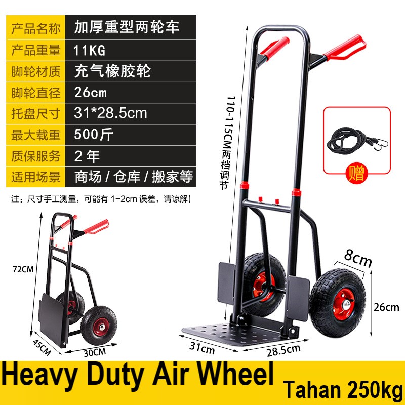 Foldable Heavy Duty Stair Climbing Hand Buggy Truck Cart Luggage ...
