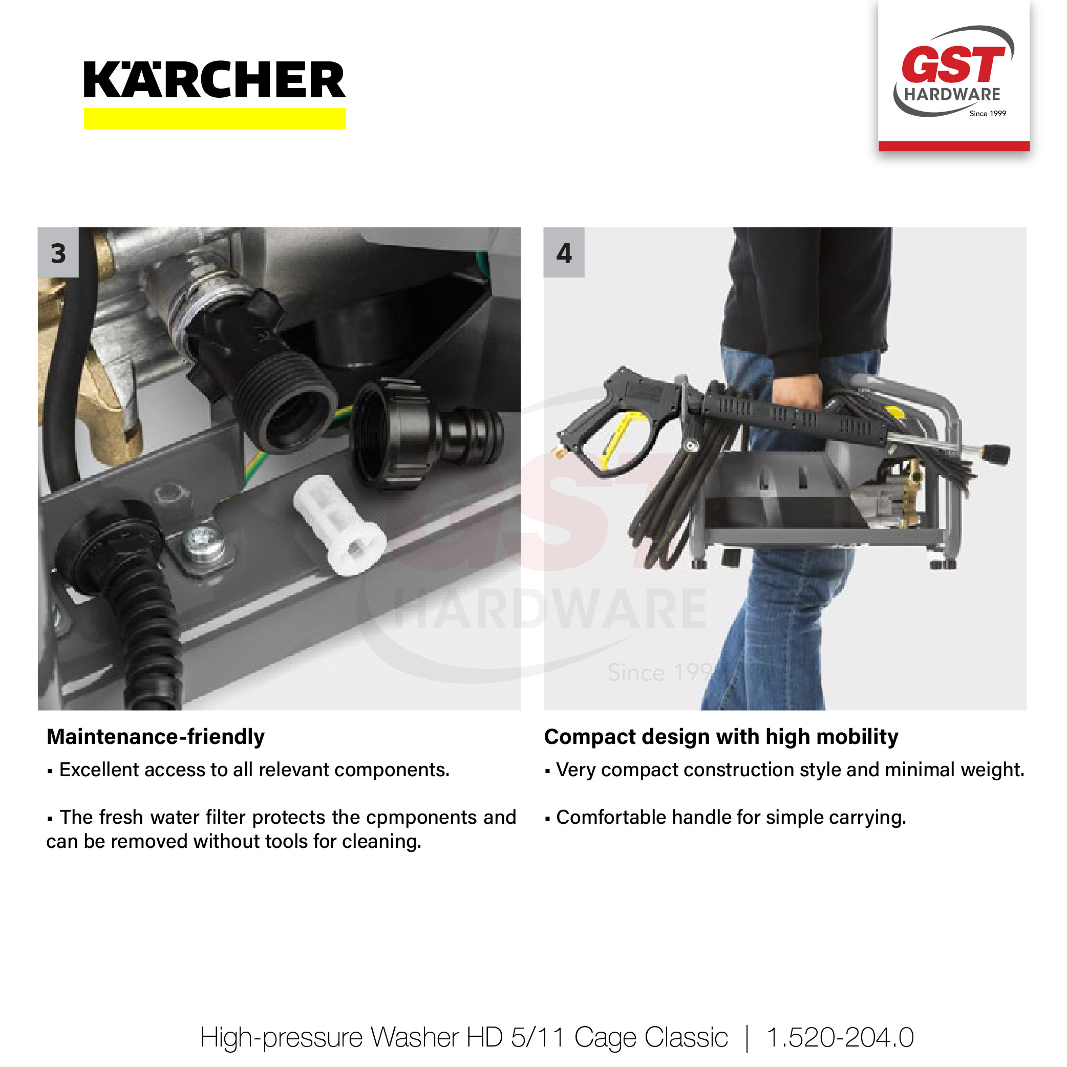 KARCHER Water Jet High Pressure Heavy Duty Water Jet Industrial Heavy ...