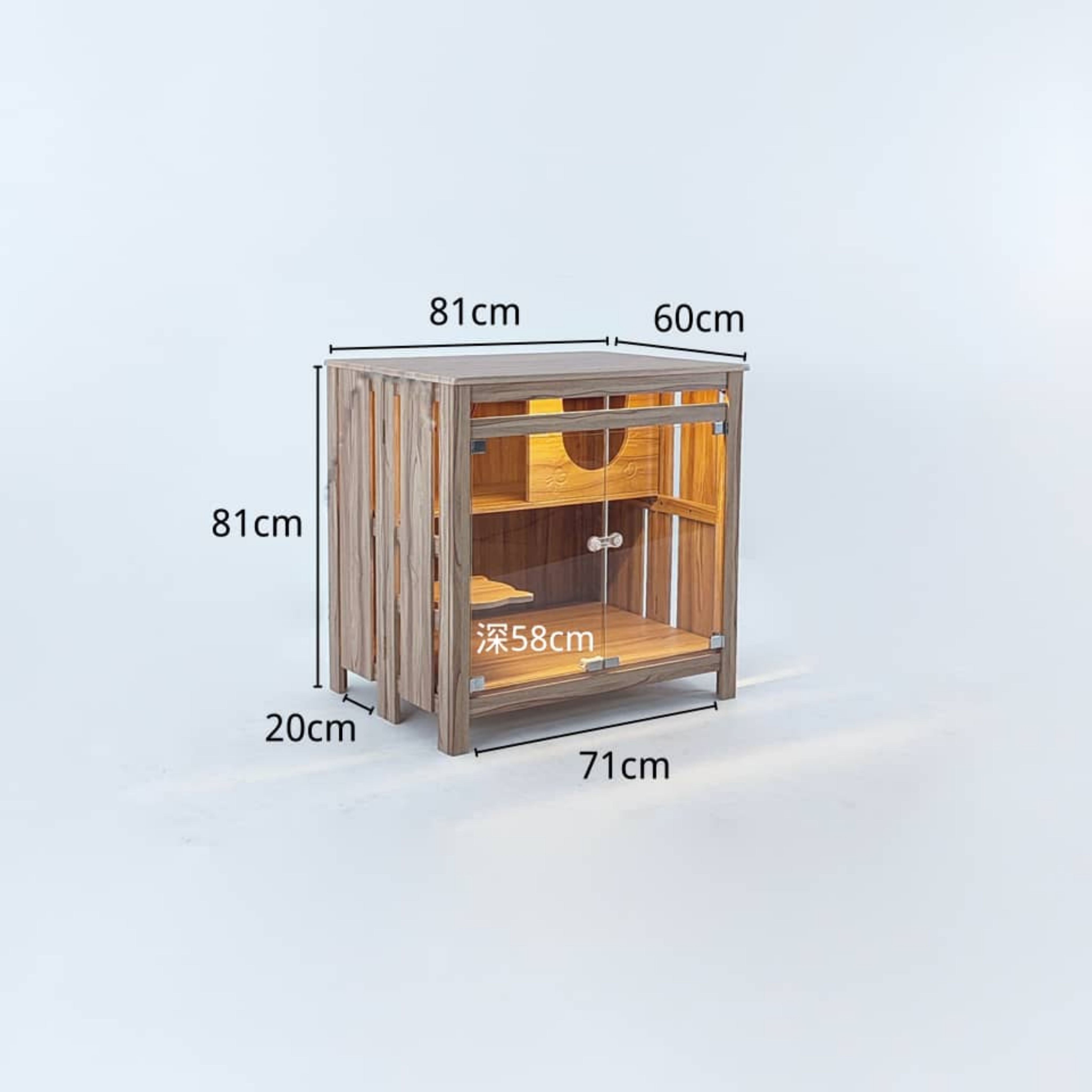 MUJI Premium Cat Villa Cat House Muji Kayu Sangkar Kucing 纯木风猫咪别墅 ...