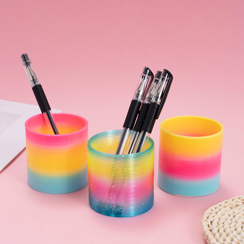 𝗘𝗔𝗦𝗘 𝗧𝗘𝗡𝗦𝗜𝗢𝗡 》Magical Rainbow Spring Coil Creative Kids Educational ...