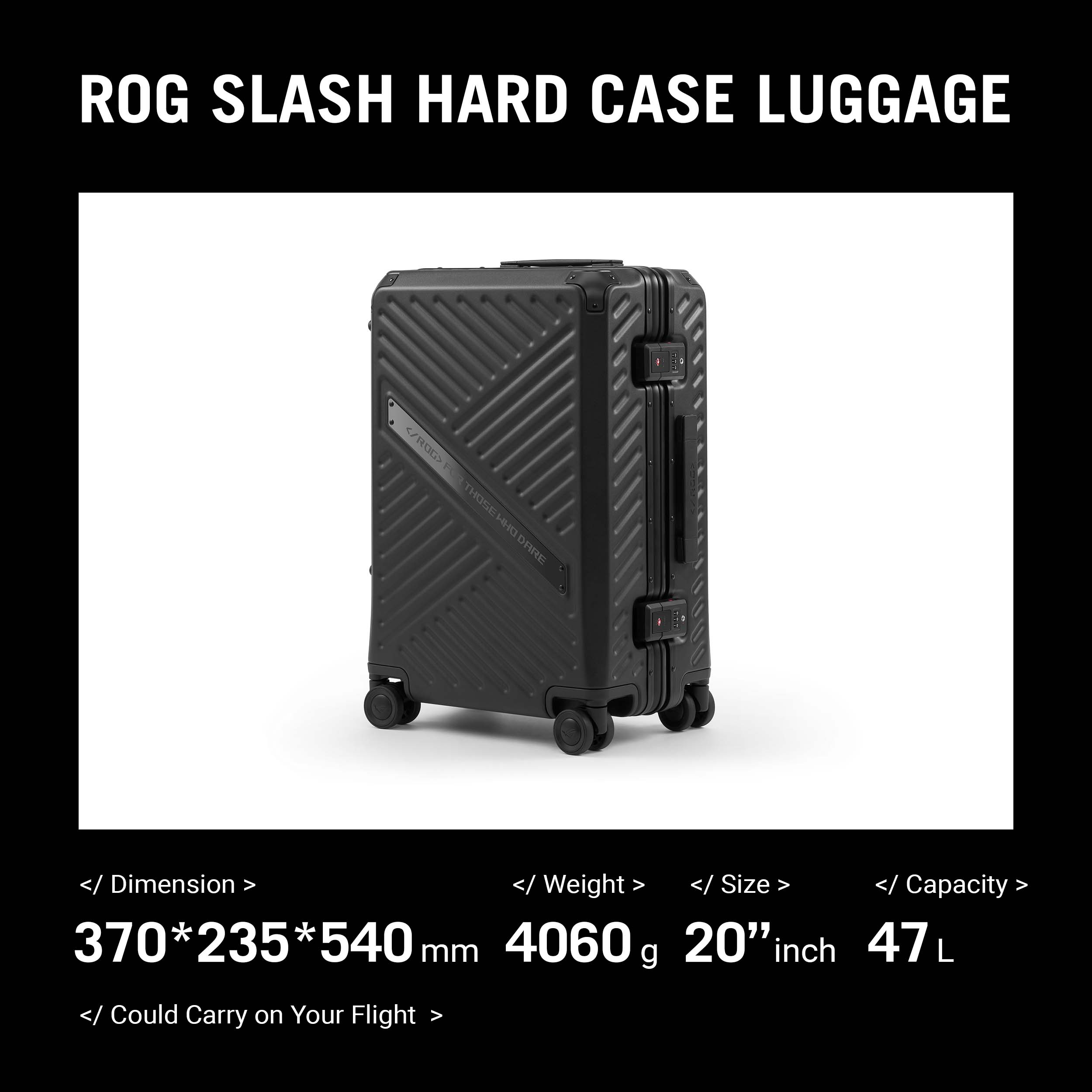 ROG SLASH Hard Case Luggage | Shopee Malaysia