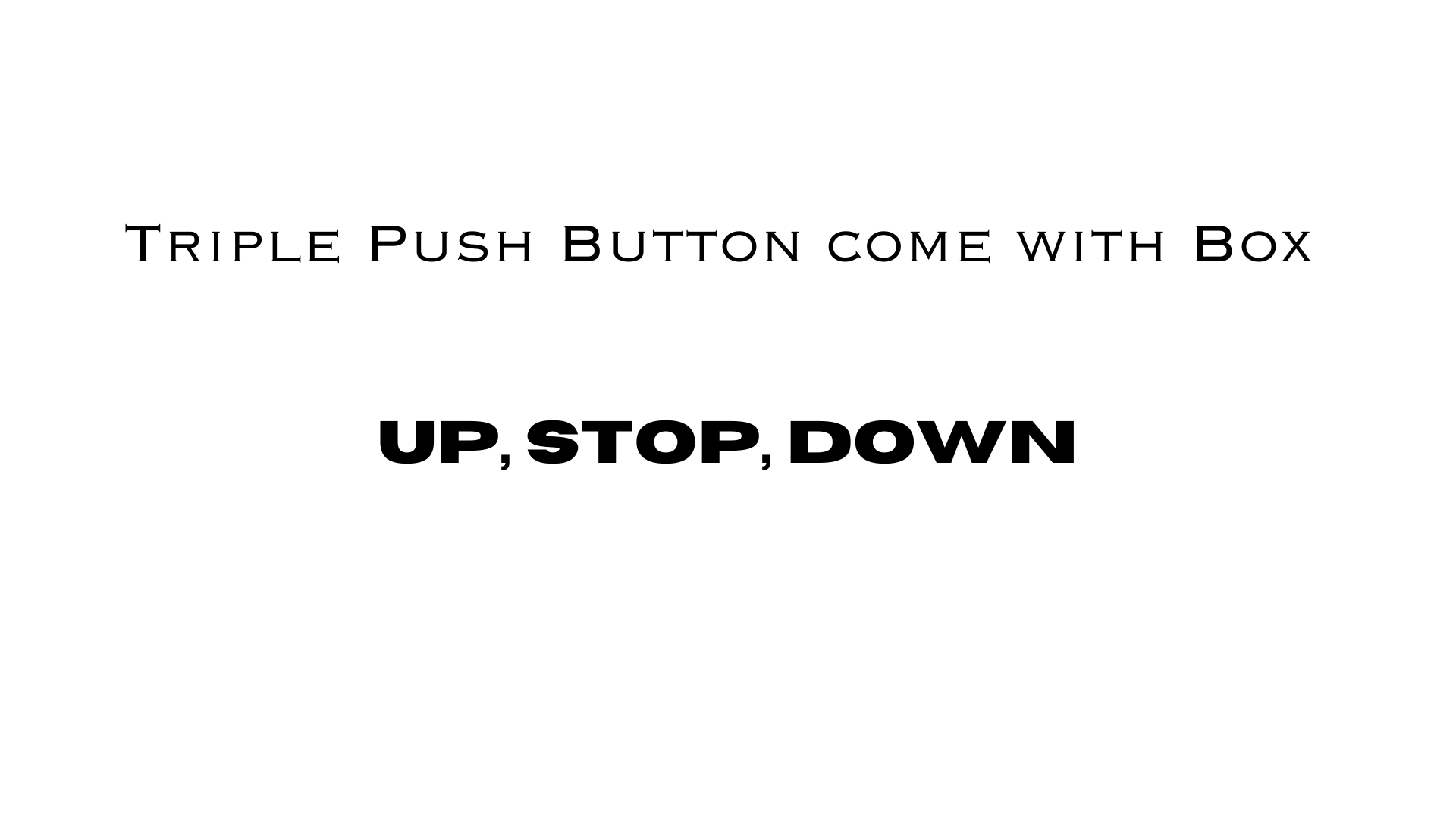 MAG Triple Push Button with Box for Barrier Gate Roller Shutter Lift ...