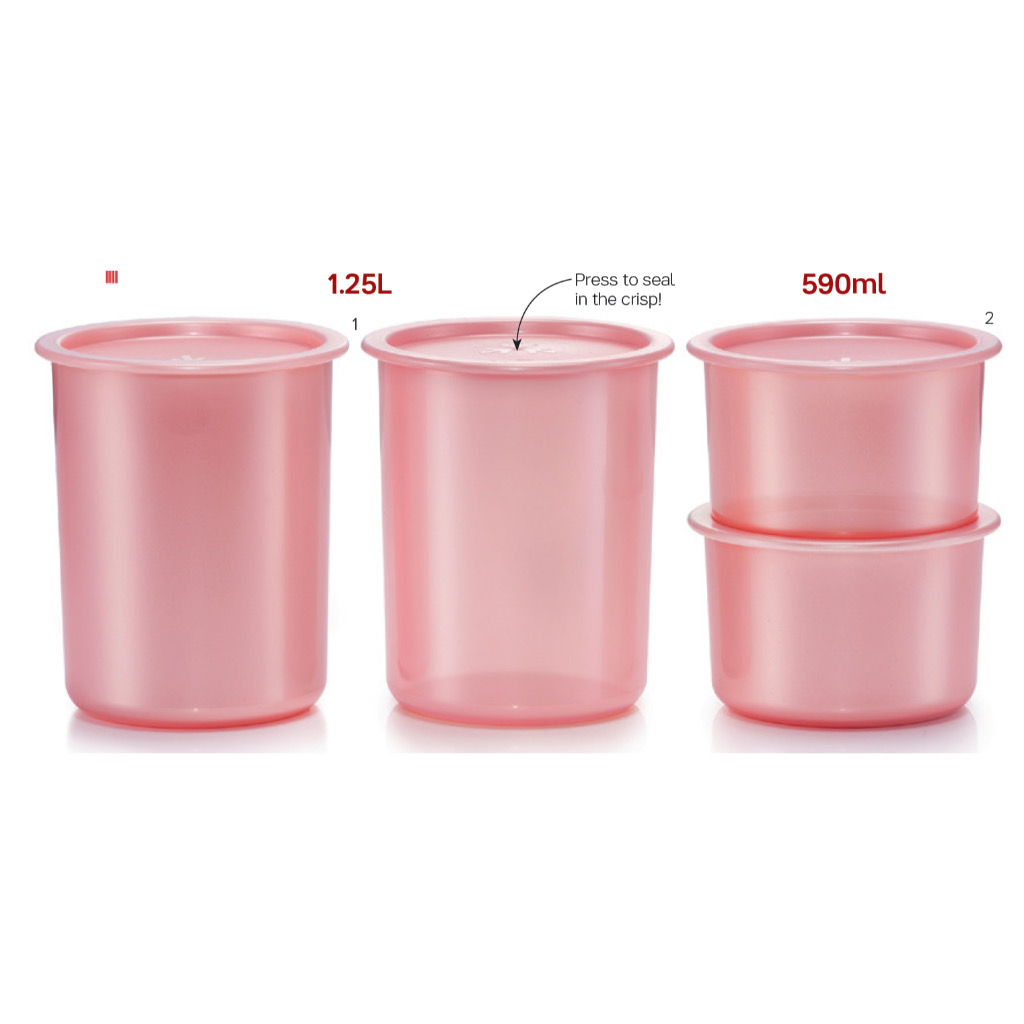 Tupperware One Touch Canister One Touch Topper (Airtight) (Kedap Udara) Food Storage Box ...