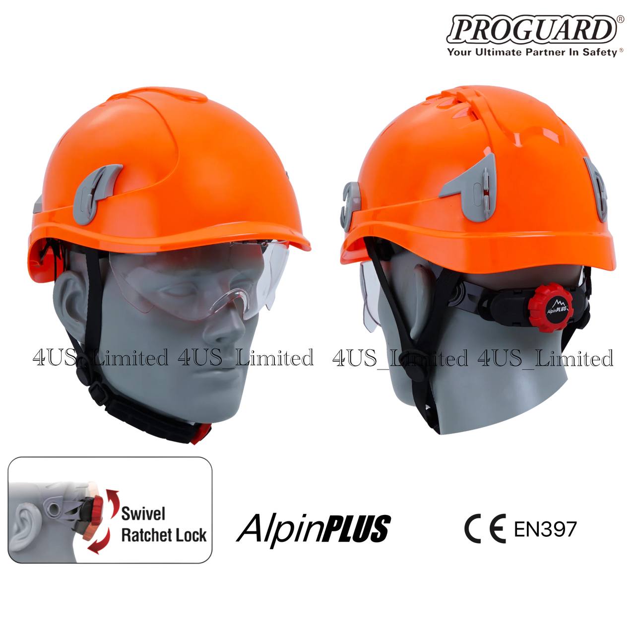 PROGUARD AlpinPLUS Lightweight Safety Helmet Fitted With Safety ...