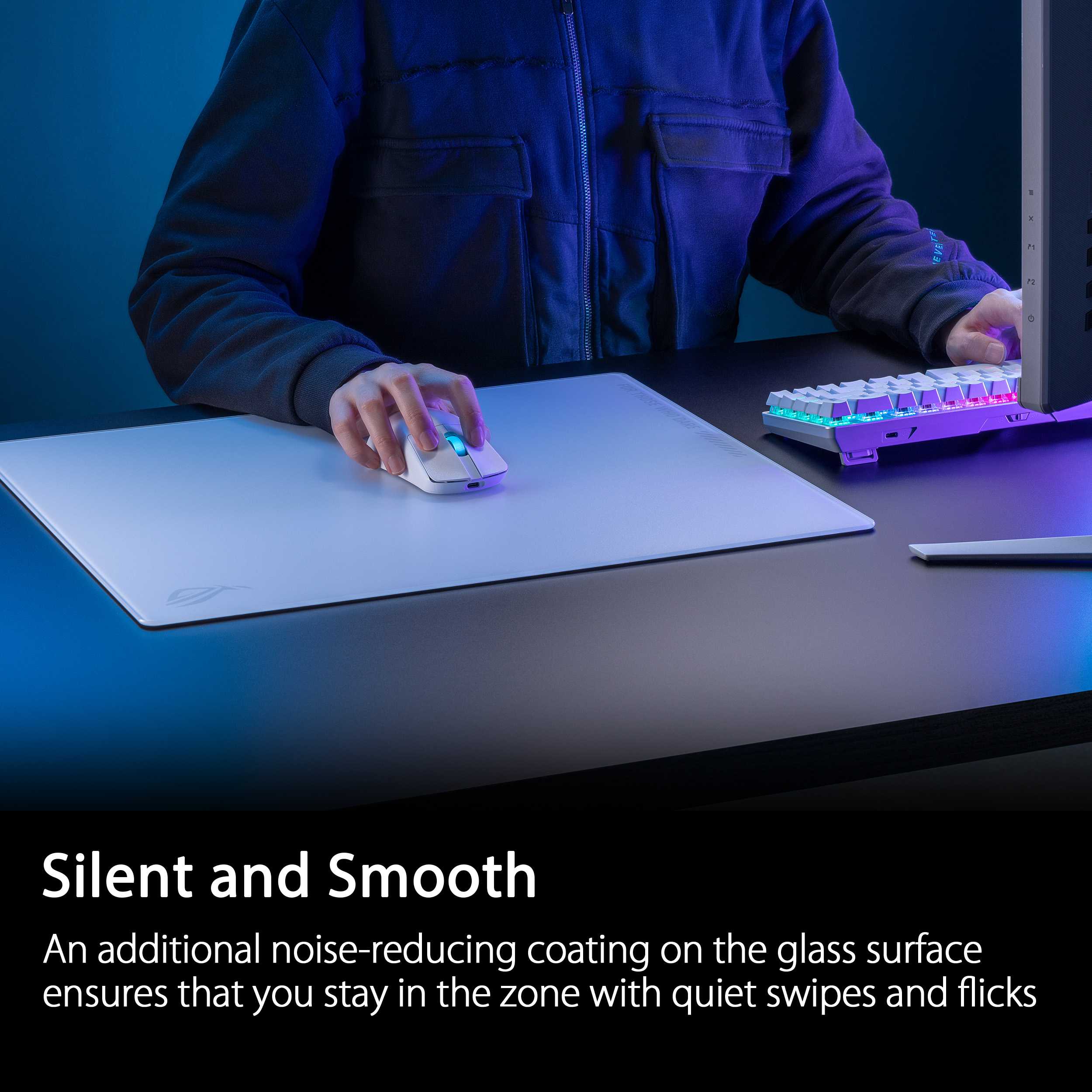 ROG Moonstone Ace L large gaming mouse pad made of tempered glass ...