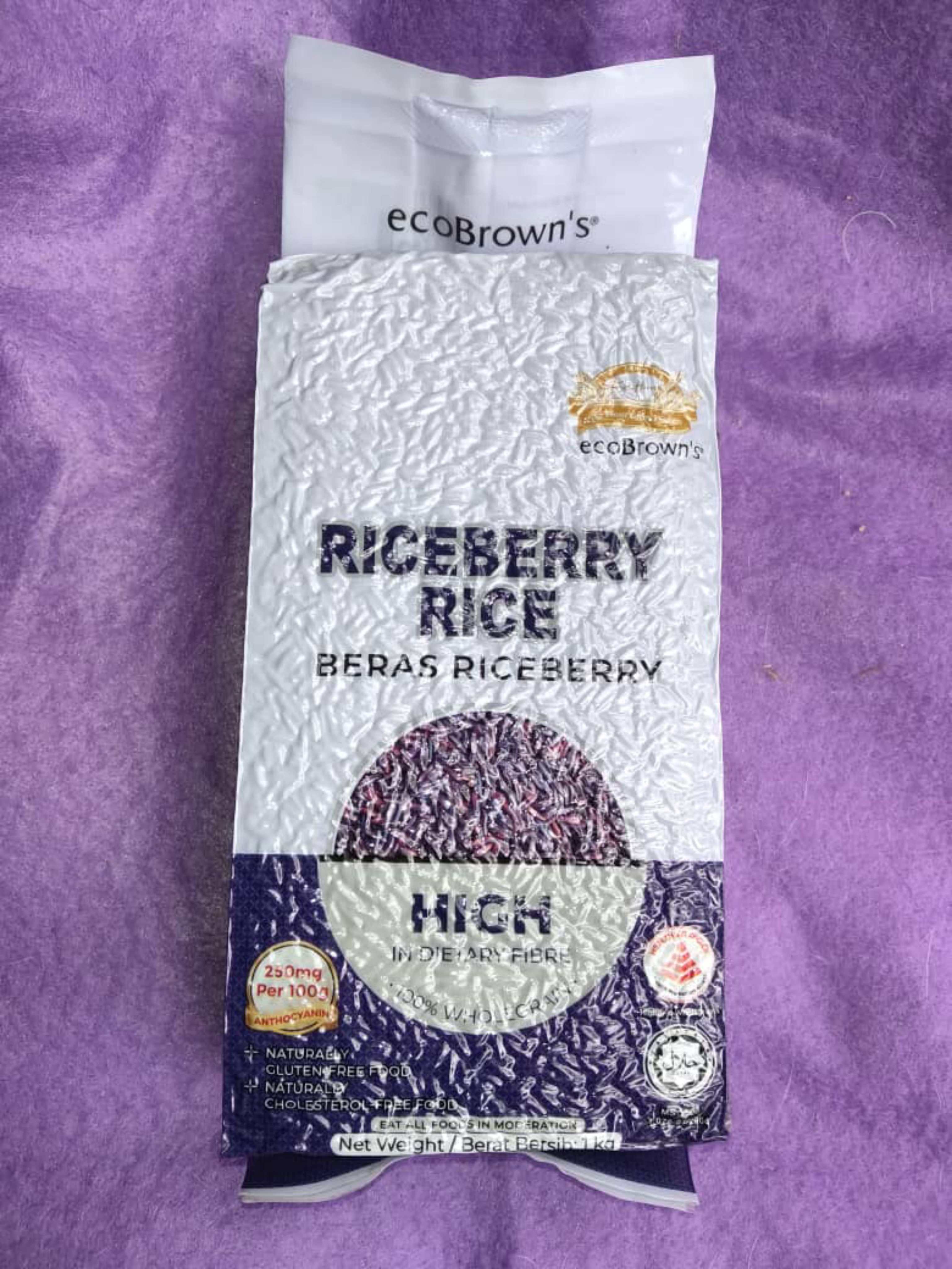 ecoBrown's Riceberry Rice / Beras Riceberry 1kg | Shopee Malaysia