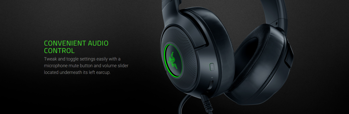 Razer Kraken V3 X Wired USB Gaming Headset with Razer™ TriForce Driver ...