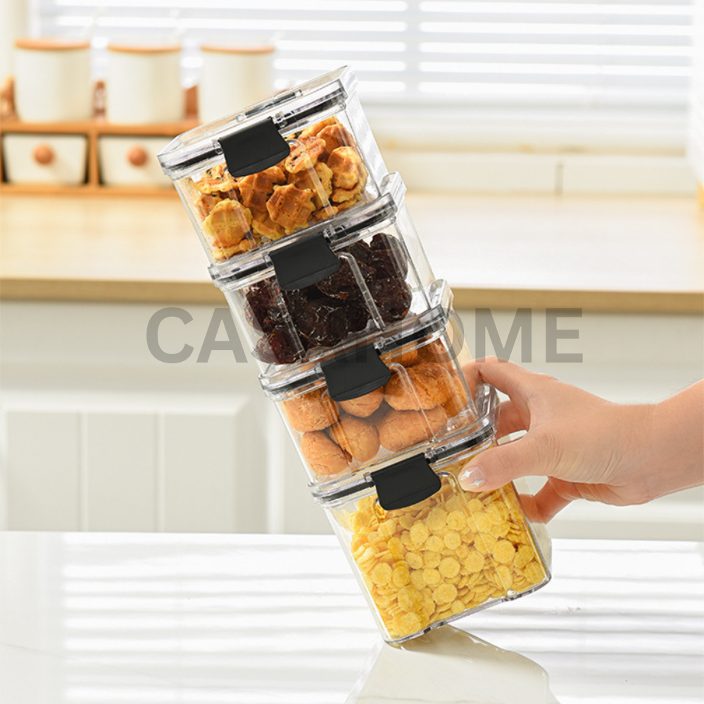 CASA Food Container Food Storage Stackable Kitchen Organizer Storage ...