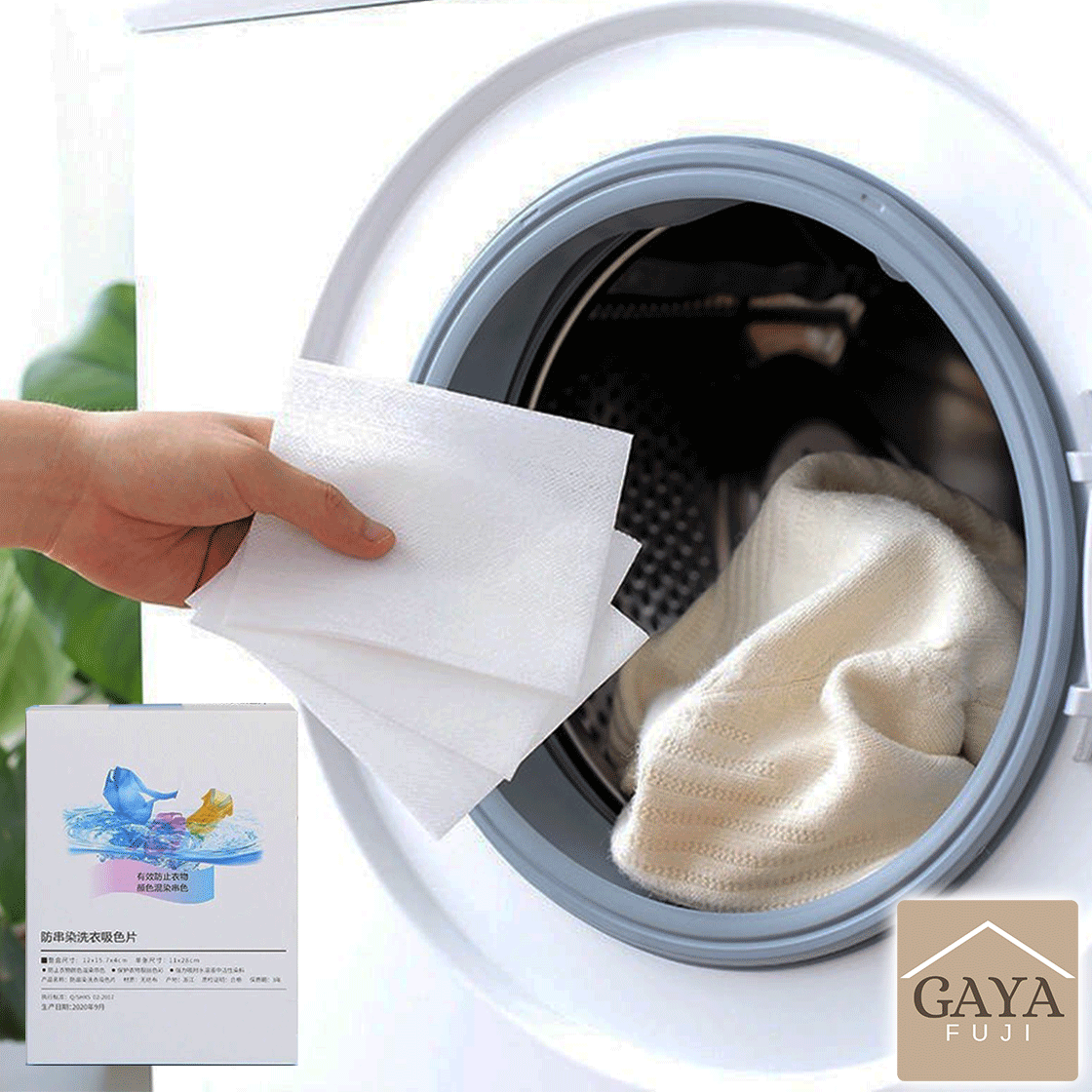 24Pcs Pewarna Penyerap Warna Anti Dye Paper Color Absorb Sheet Washing ...