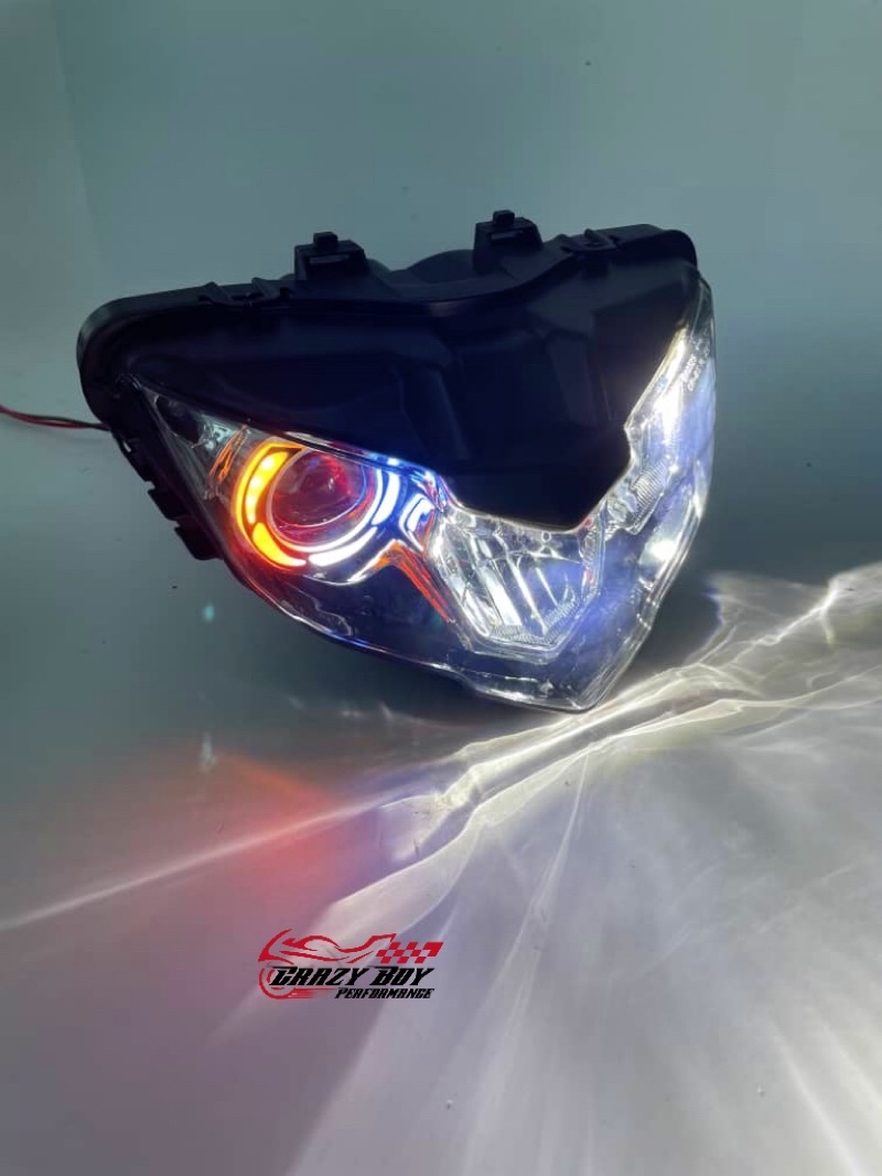 YAMAHA Y15ZR V2 LC135 V8 FI PROJECTOR HEADLAMP CUSTOM PNP HEAD LAMP LAMPU DEPAN CUSTOM Y15 V2 ...