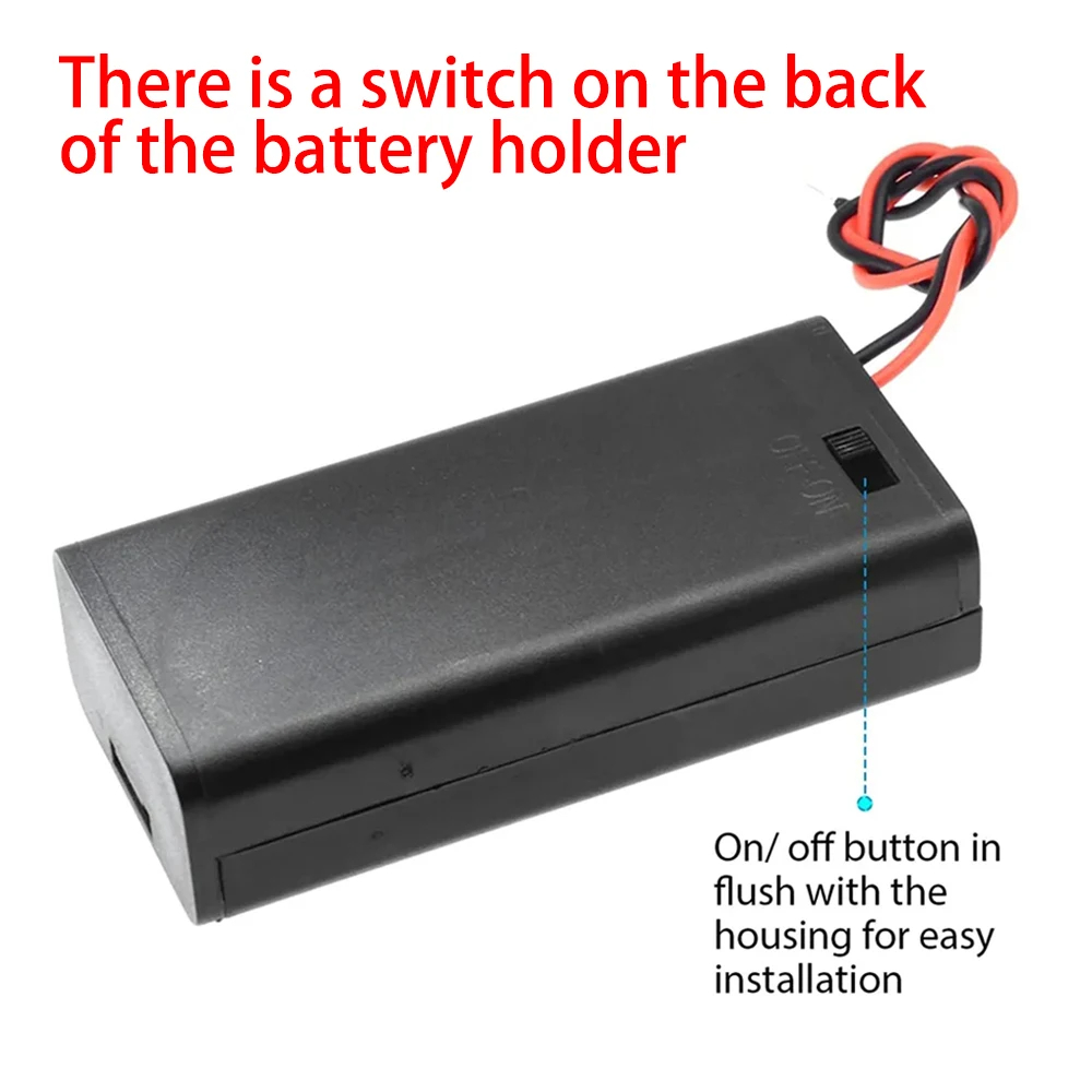 3V AA Battery Case Box 1 2 3 4 Slots AA LR6 HR6 Battery Holder Storage ...