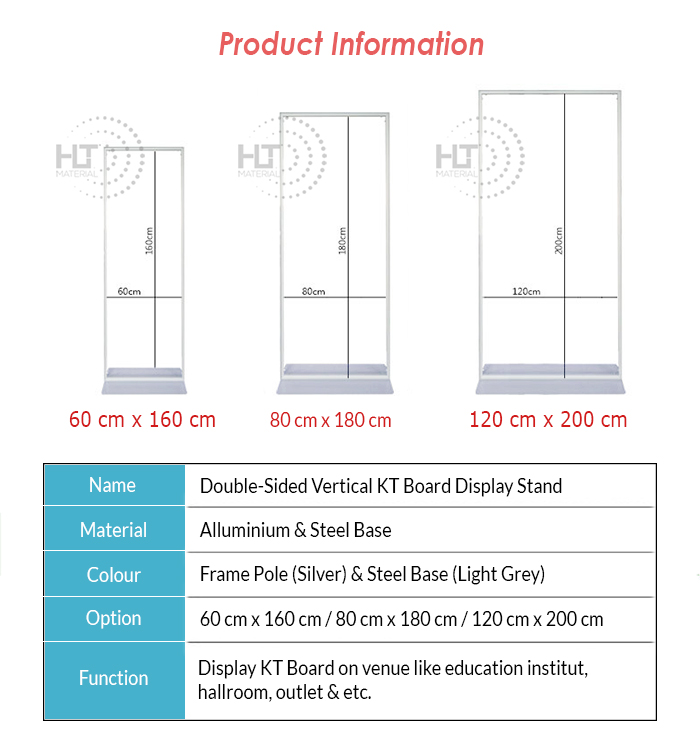 Vertical Floor 2 Sided KT Board Standing Advertising Poster Display ...