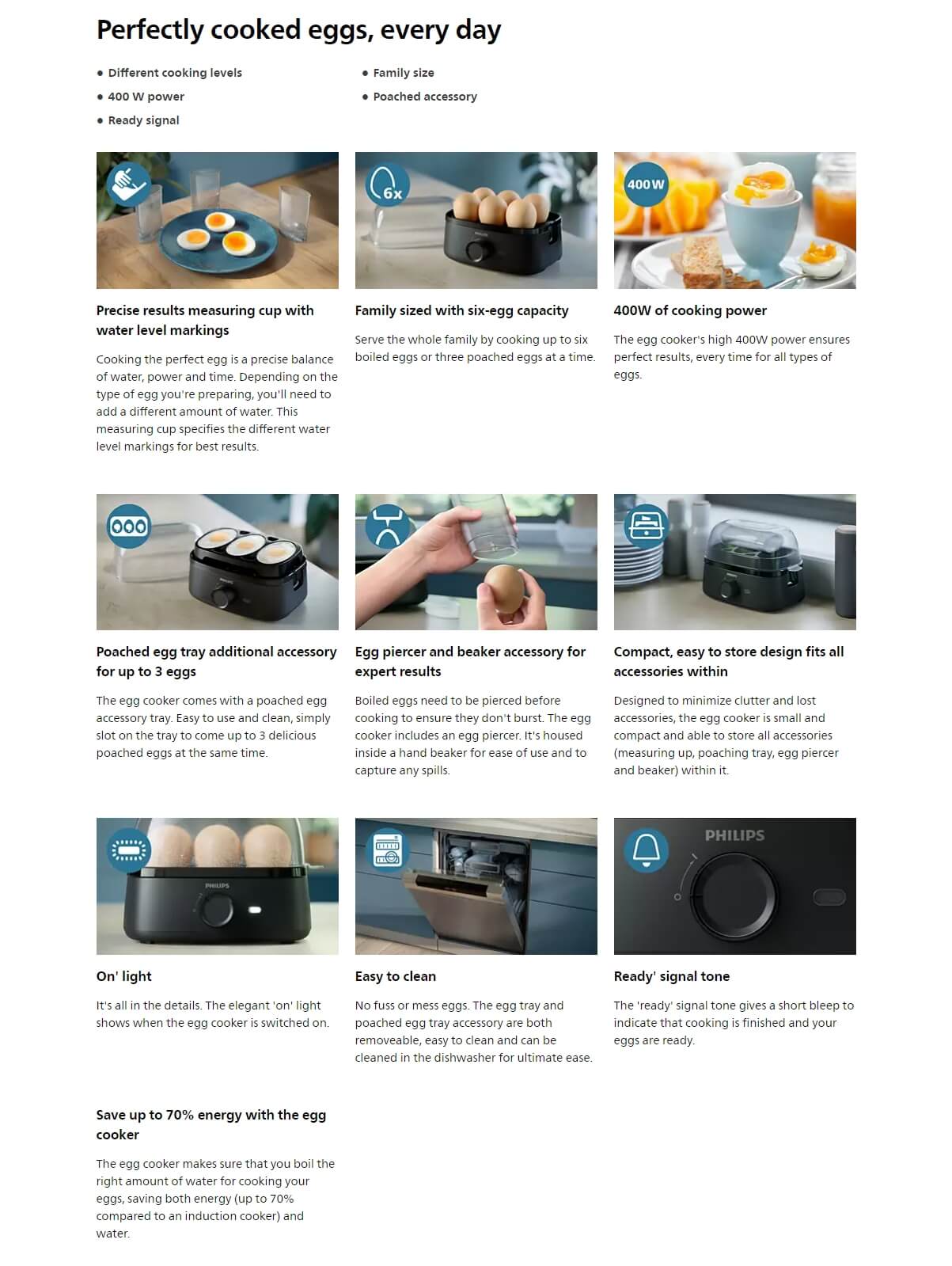 Philips HD9137/91 Egg Cooker 3000 Series 400W | Shopee Malaysia