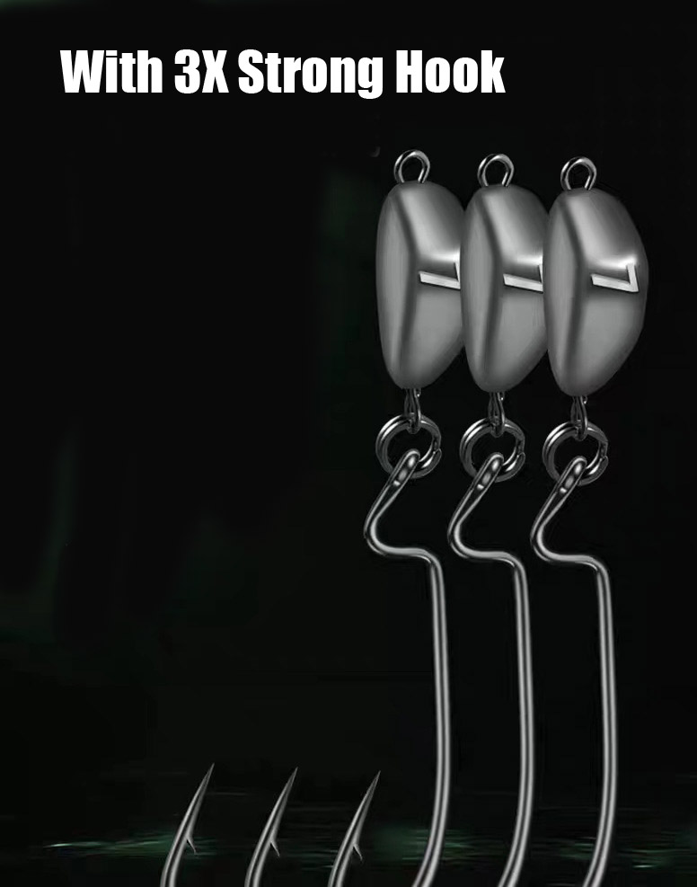 Anh Anti-Hang Jighead with 3X Strength Weedless Hook Prevent Sangkut ...