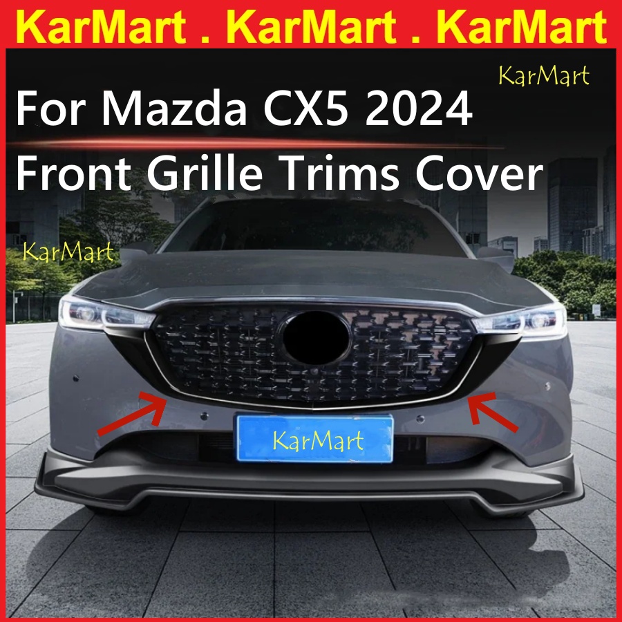 Mazda CX5 2024 KF Front Lower Grille Trims Cover Glossy Black Carbon Net Decoration Strip Grille ...