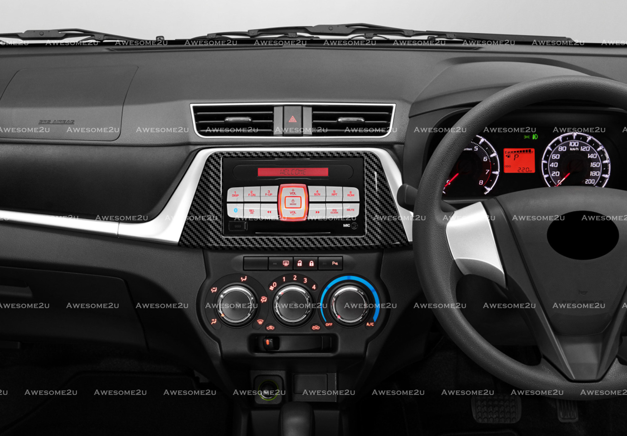 Awesome2u Perodua Bezza Facelift 2019-2024 Radio Frame Cover Trim ...