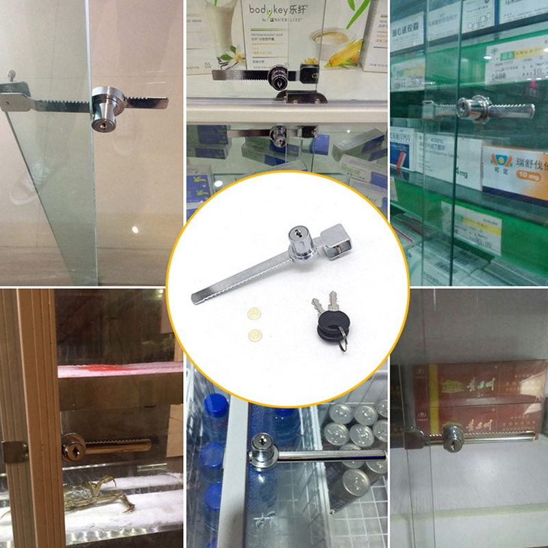 🏠Portable Window Lock Mobile Phone Display Counter Lock Push-pull Glass ...