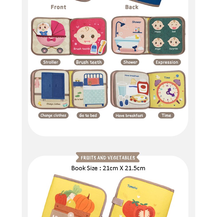 Baby Busy Book Toddler Book Baby Book for 1 year old 2 year old Sensory ...