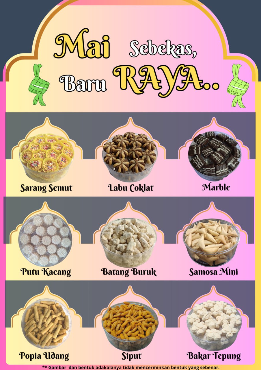 2024 ANEKA KUIH RAYA DEEPAVALI SPECIAL V1 BASIC BISKUT RAYA 2024 READY ...