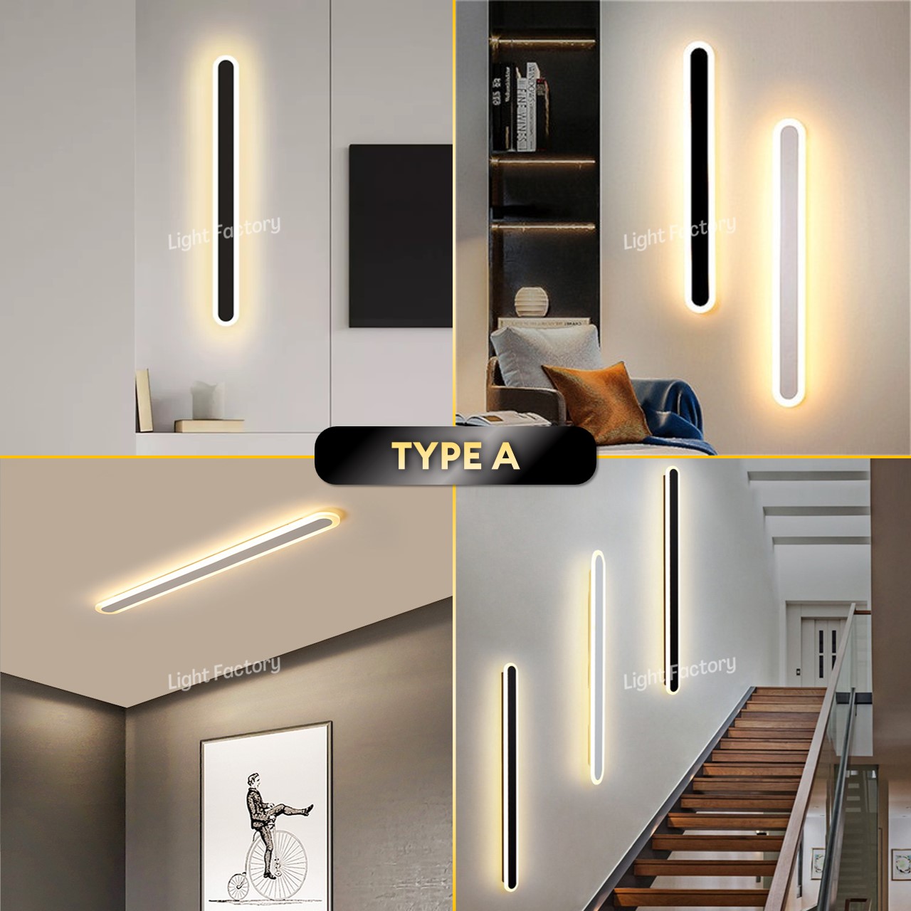 🔥NEW🔥Corridor Minimalist Wall Lamp 3 Colour LED Vertical Wall Light ...